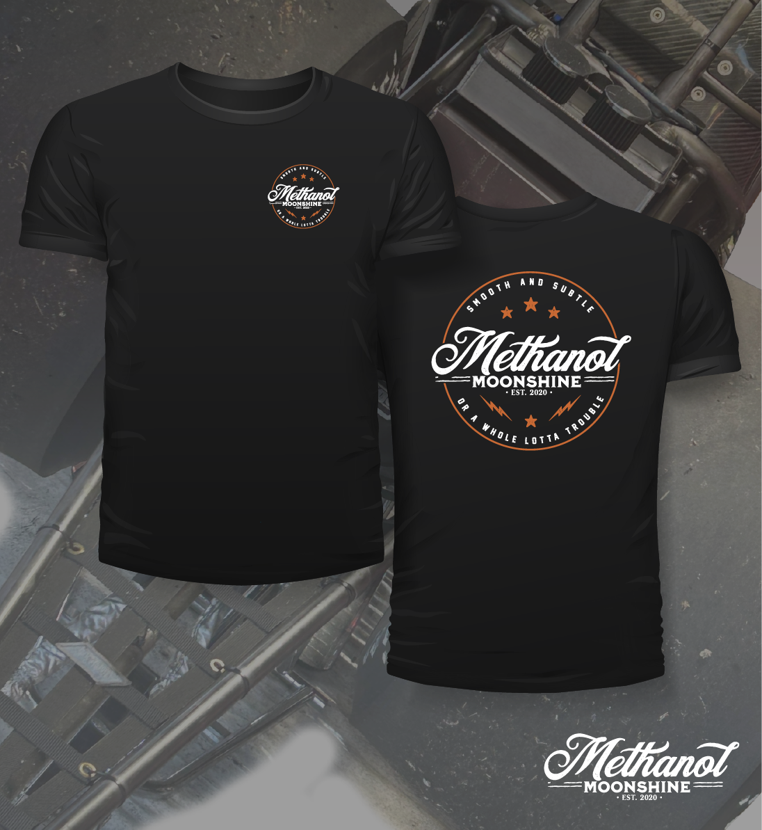 Methanol Moonshine - Round Logo - Tee Shirt – Wild Ink Australia