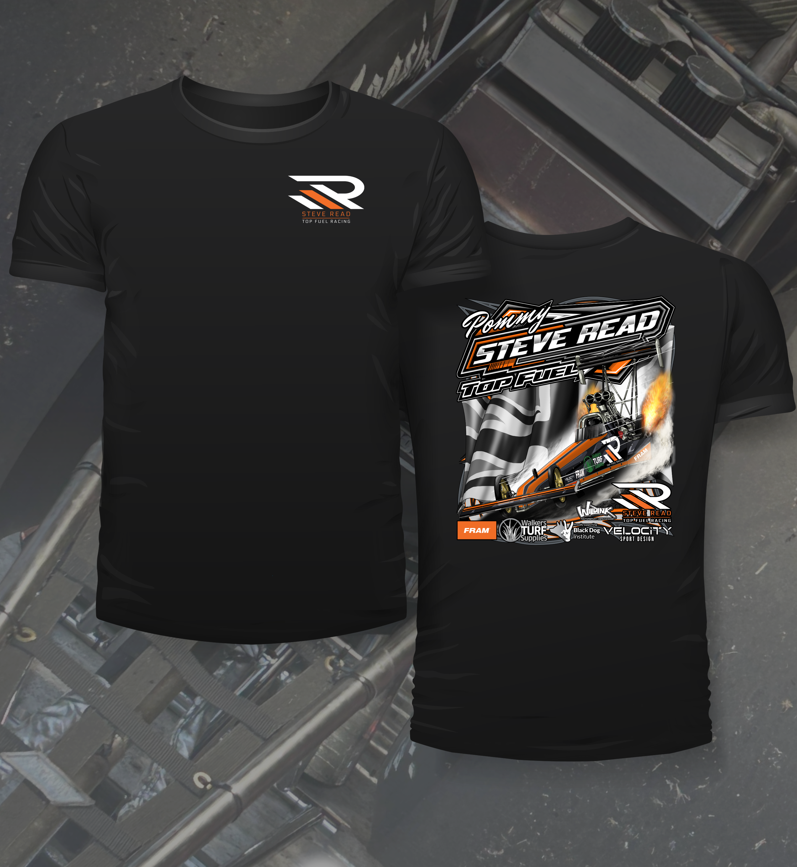 Pommy Steve Read - Top Fuel Dragster - Tee Shirt – Wild Ink Australia