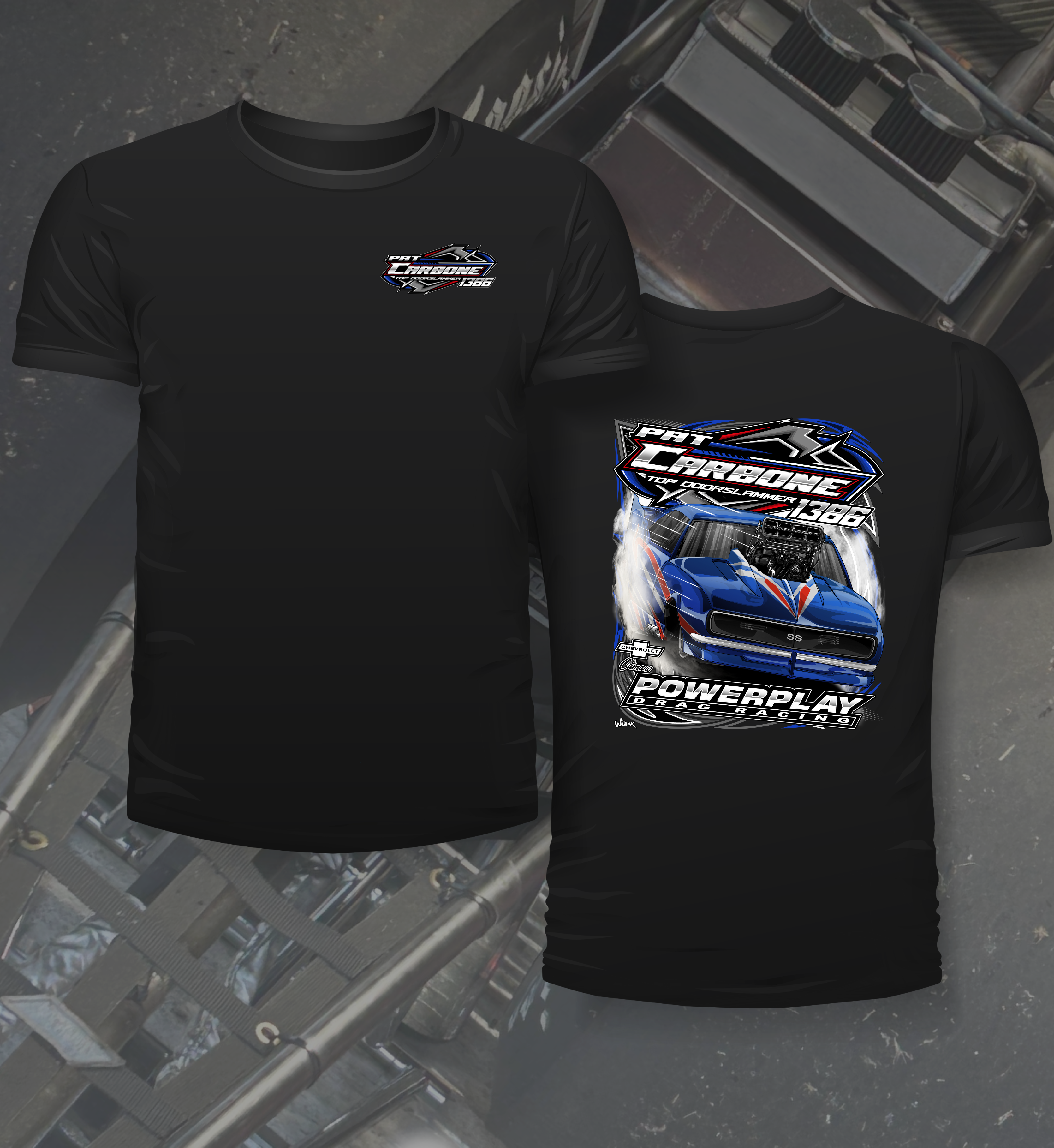Pat Carbone Top Doorslammer - Two Position Print Tee Shirt – Wild Ink ...