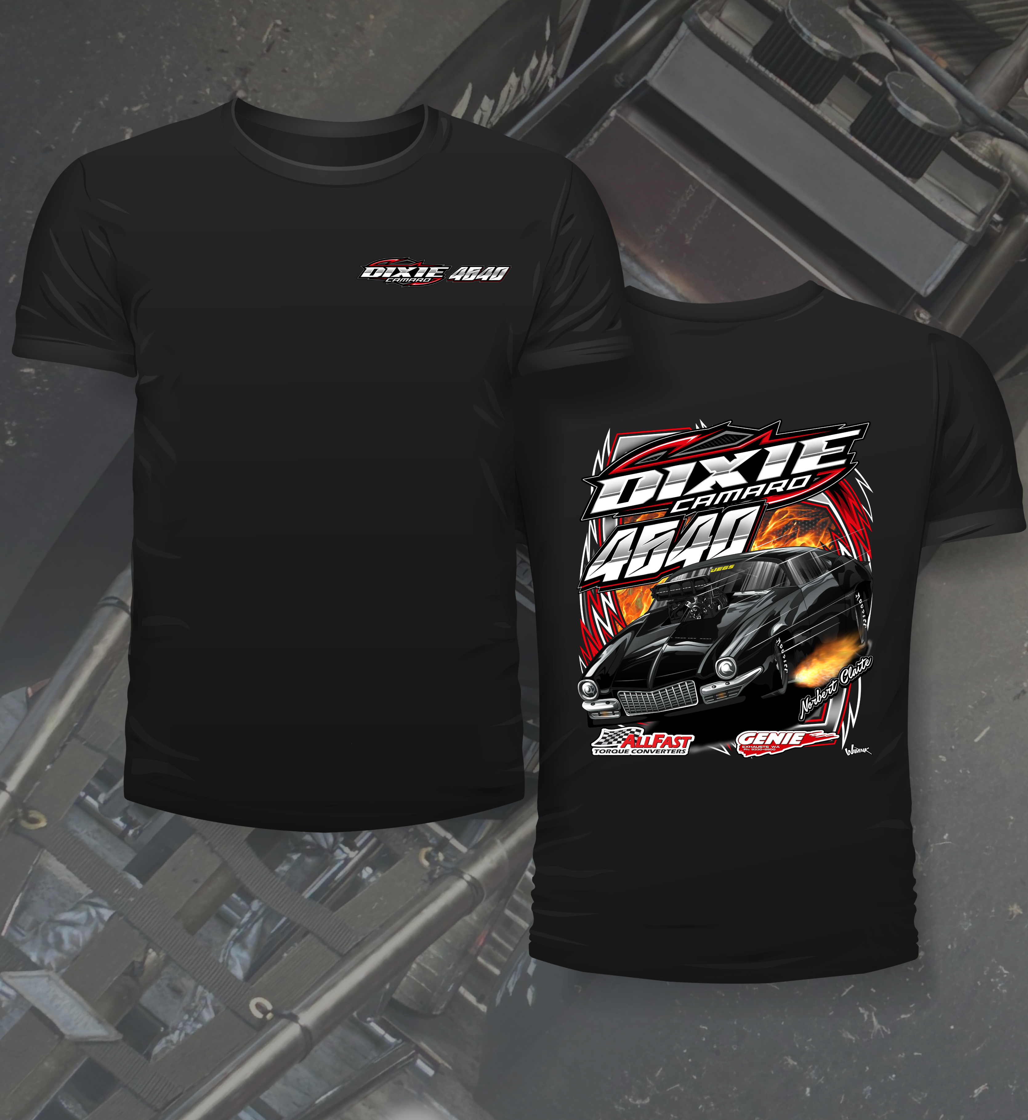 Norbert Claite - 2024 Design - Outlaw Camaro - Two Position Print Tee ...