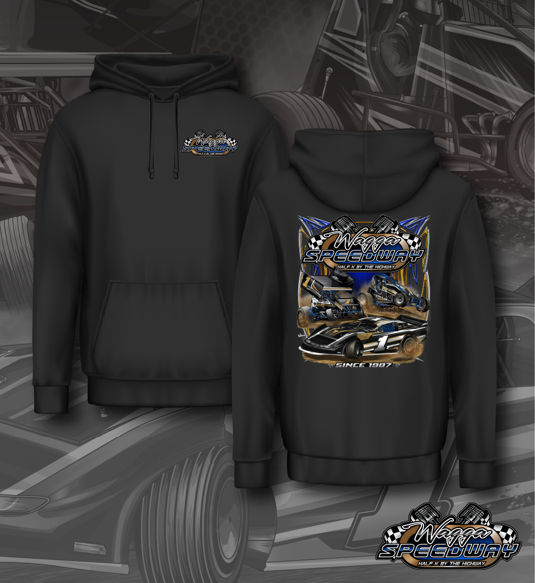 Wagga Speedway - Hoodie – Wild Ink Australia